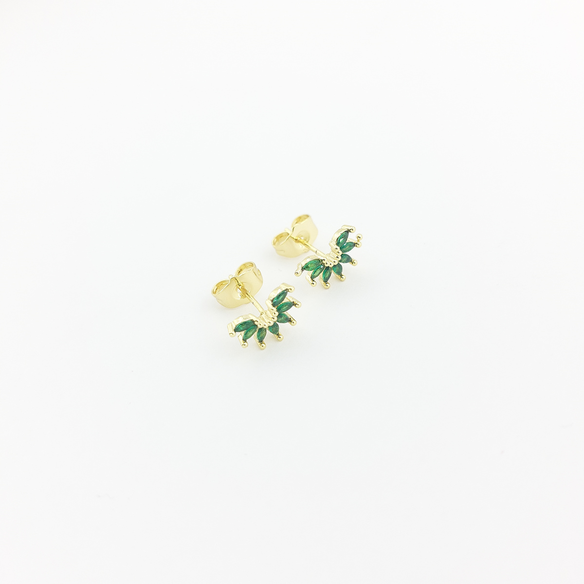 Broquel abanico zirconias verde - | Avorio.mx